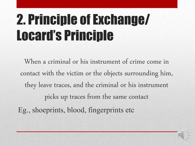 Principles of forensic science | PPTX