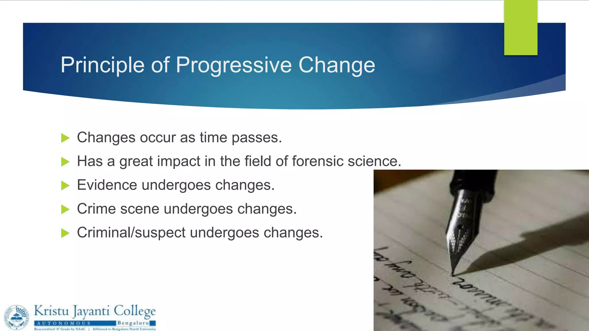 Principles of forensic science - Kristu Jayanti College | PPT | Science
