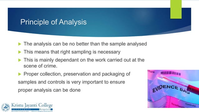 Principles of forensic science - Kristu Jayanti College | PPT | Science