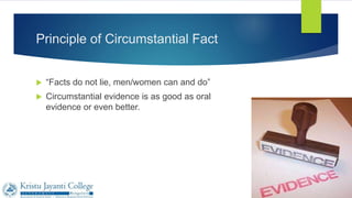 Principles of forensic science - Kristu Jayanti College | PPT | Science