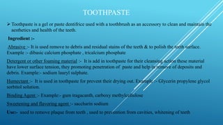 Principles of formulation of oral care products .pptx