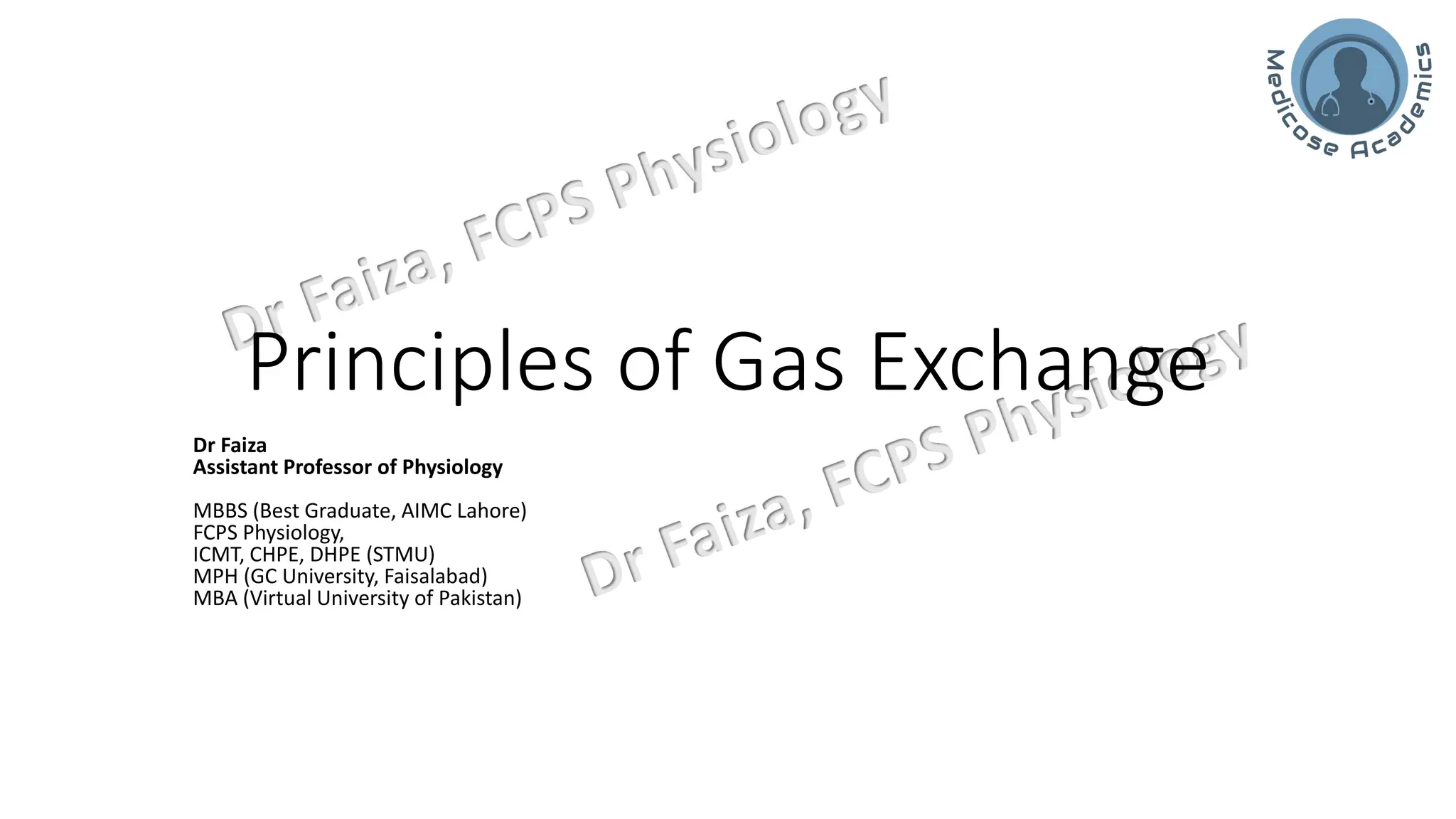 Principles of Gaseous Exchange across respiratory membrane | PDF