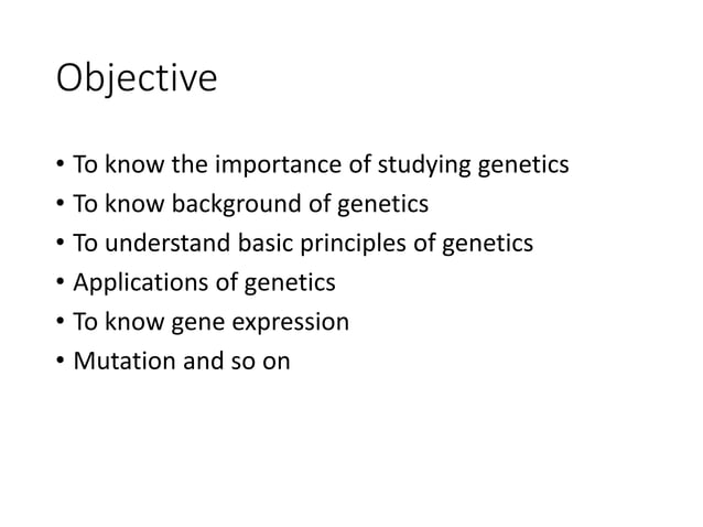 Principles of genetics | PPTX