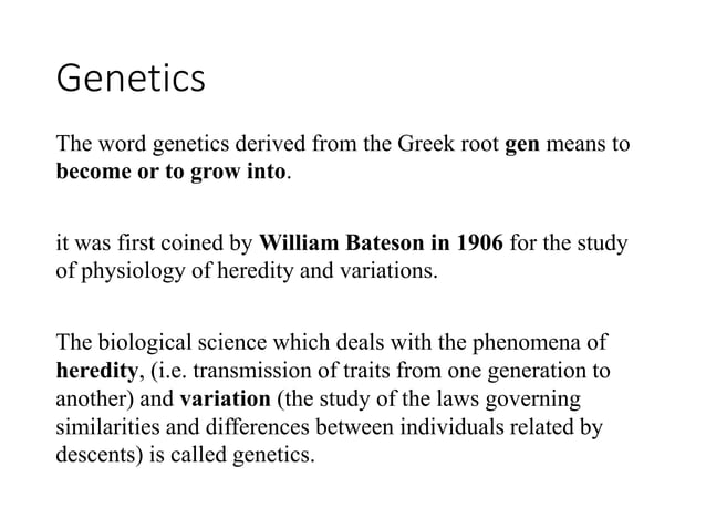 Principles of genetics | PPTX