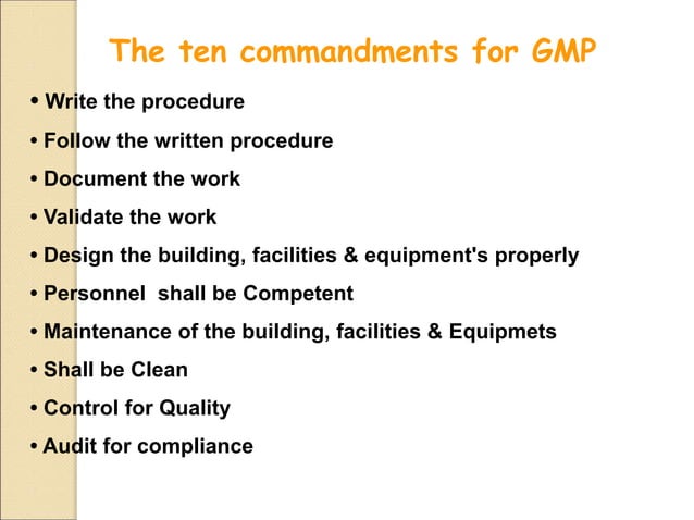 Principles of GMP Training Module Program | PPT | Manufacturing Industry | Industries