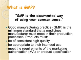 Principles of GMP Training Module Program | PPT | Manufacturing ...
