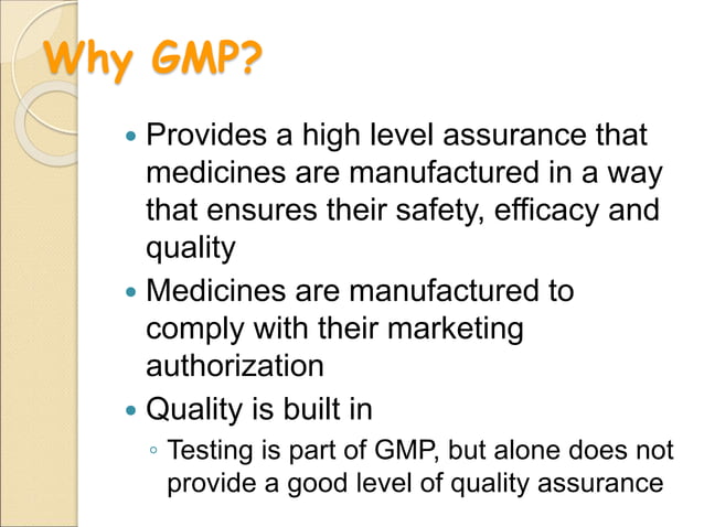 Principles of GMP Training Module Program | PPT | Manufacturing ...