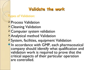 Principles of gmp | PPT