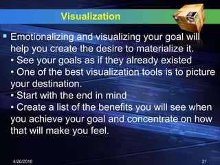 Principles of goal setting | PPTX