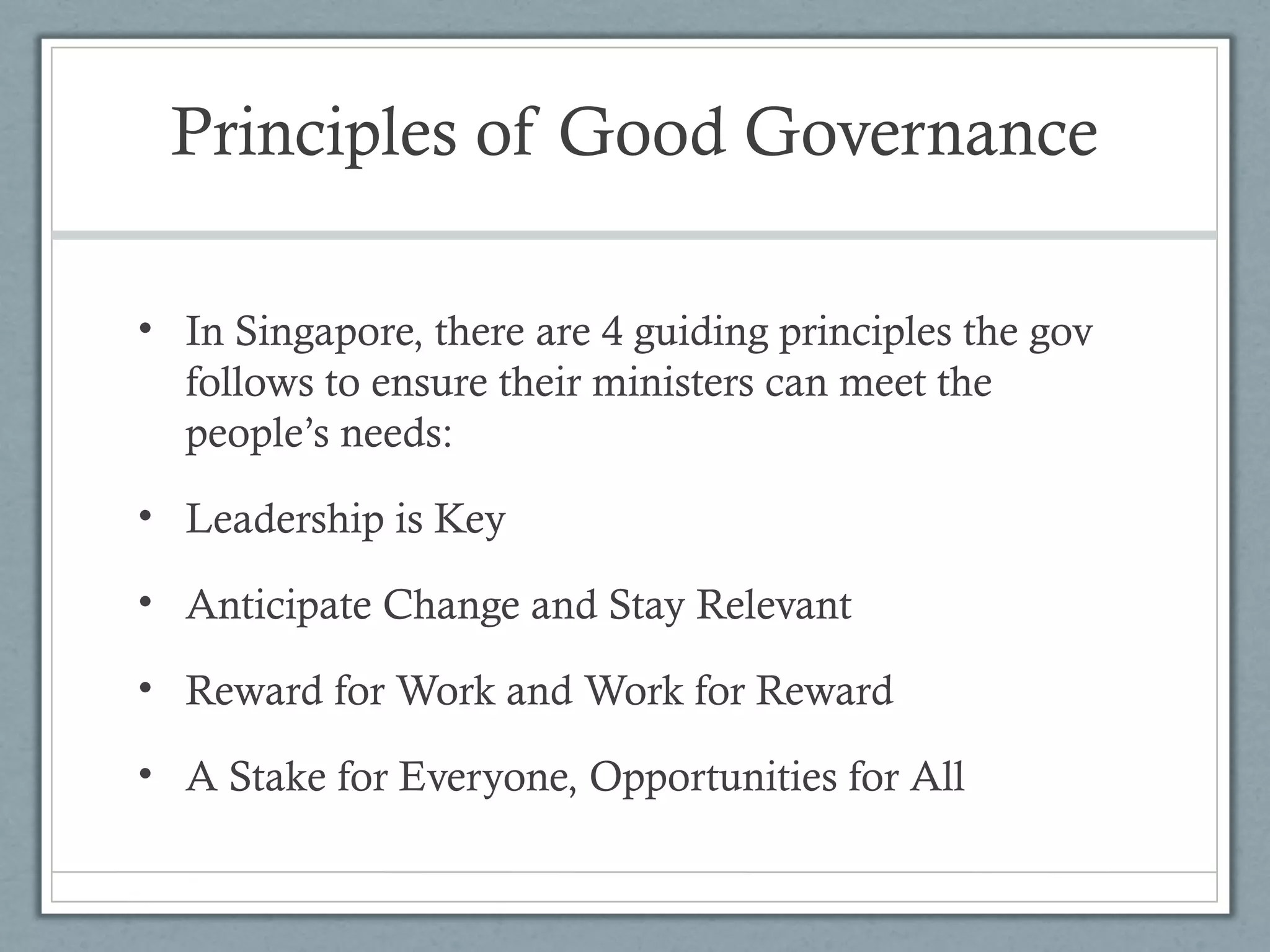Principles of Good Governance | PPT