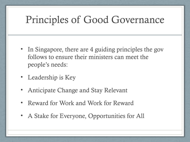 Principles of Good Governance | PPT