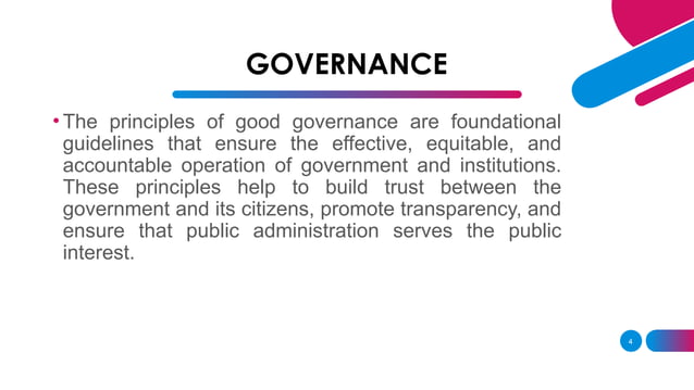 Principles of good governance-pptx government | PPTX