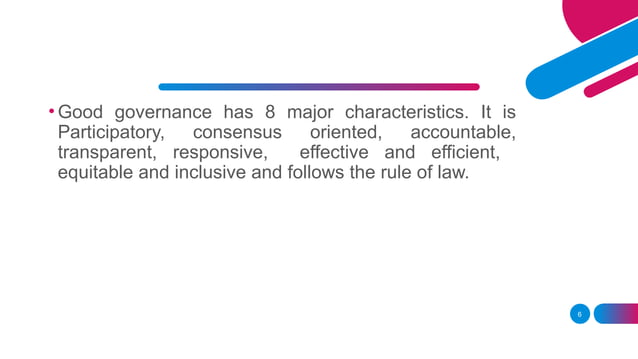Principles of good governance-pptx government | PPTX