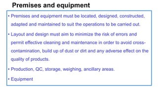 Principles of good manufacturing practice | PPTX
