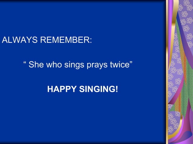 Principles of Good Singing | PPSX | Ear, Nose and Throat Conditions ...