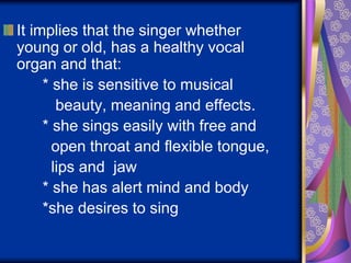 Principles of Good Singing | PPSX