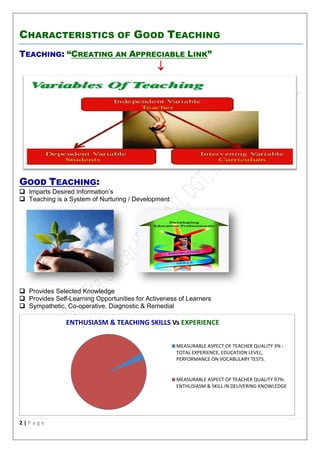 Principles of Good Teaching & Learning | PDF