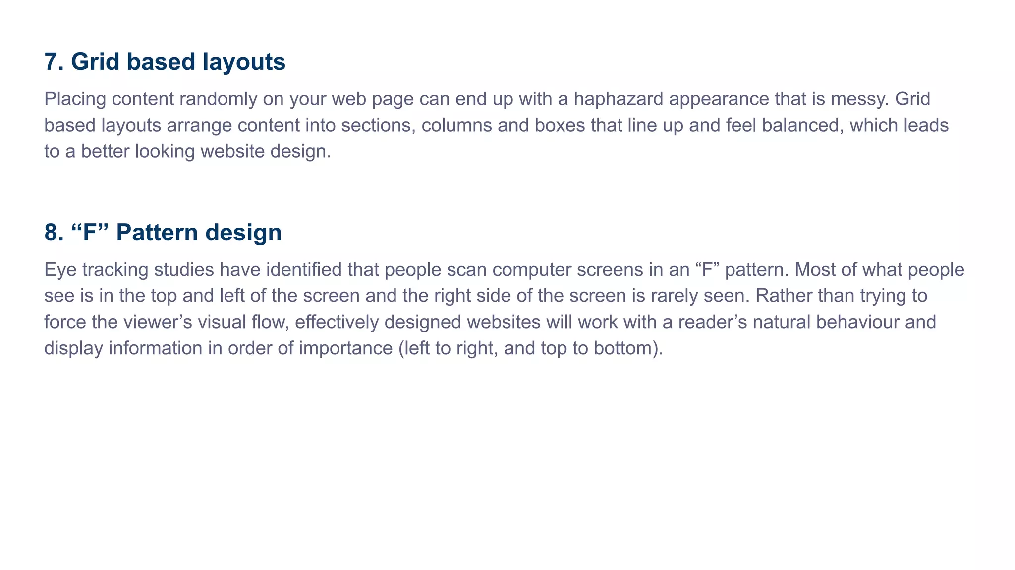 Principles of good website design | PDF