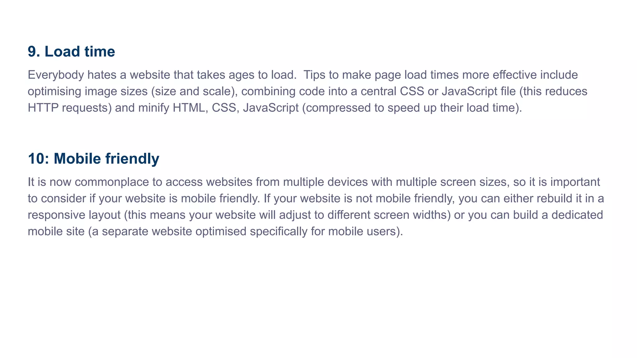 Principles of good website design | PDF