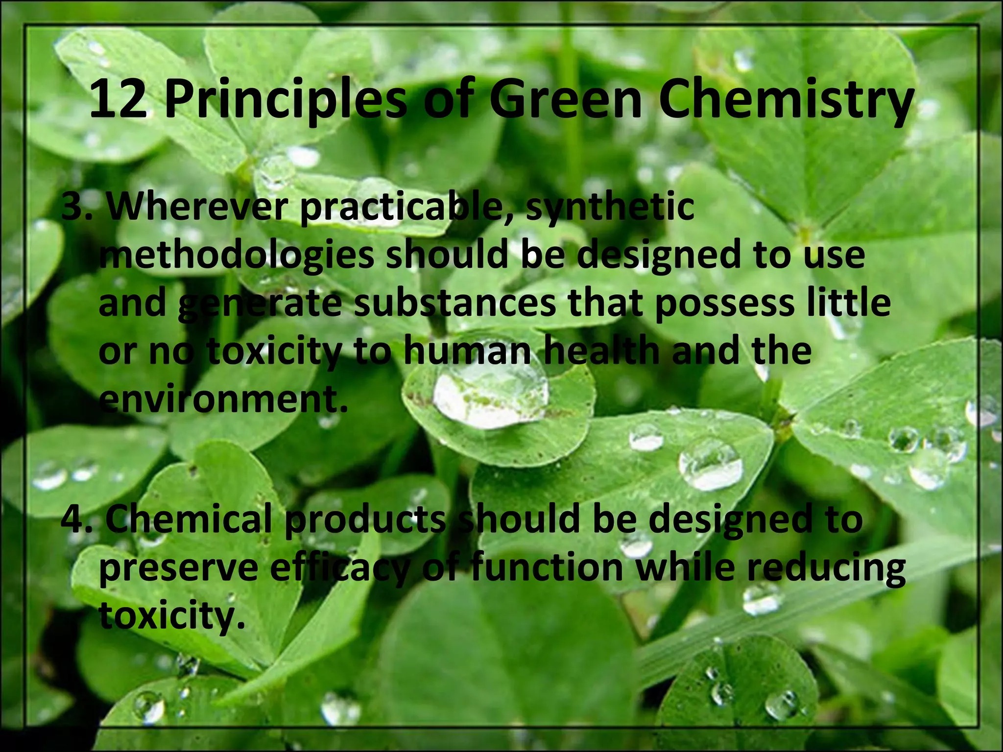 Principles of green chemistry | PPT