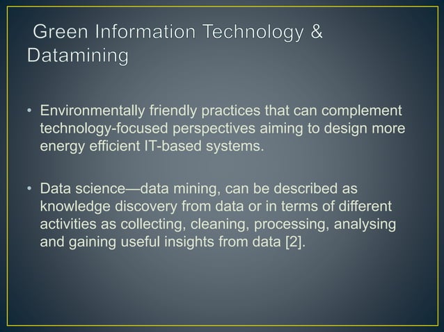 Principles of green data mining | PPT