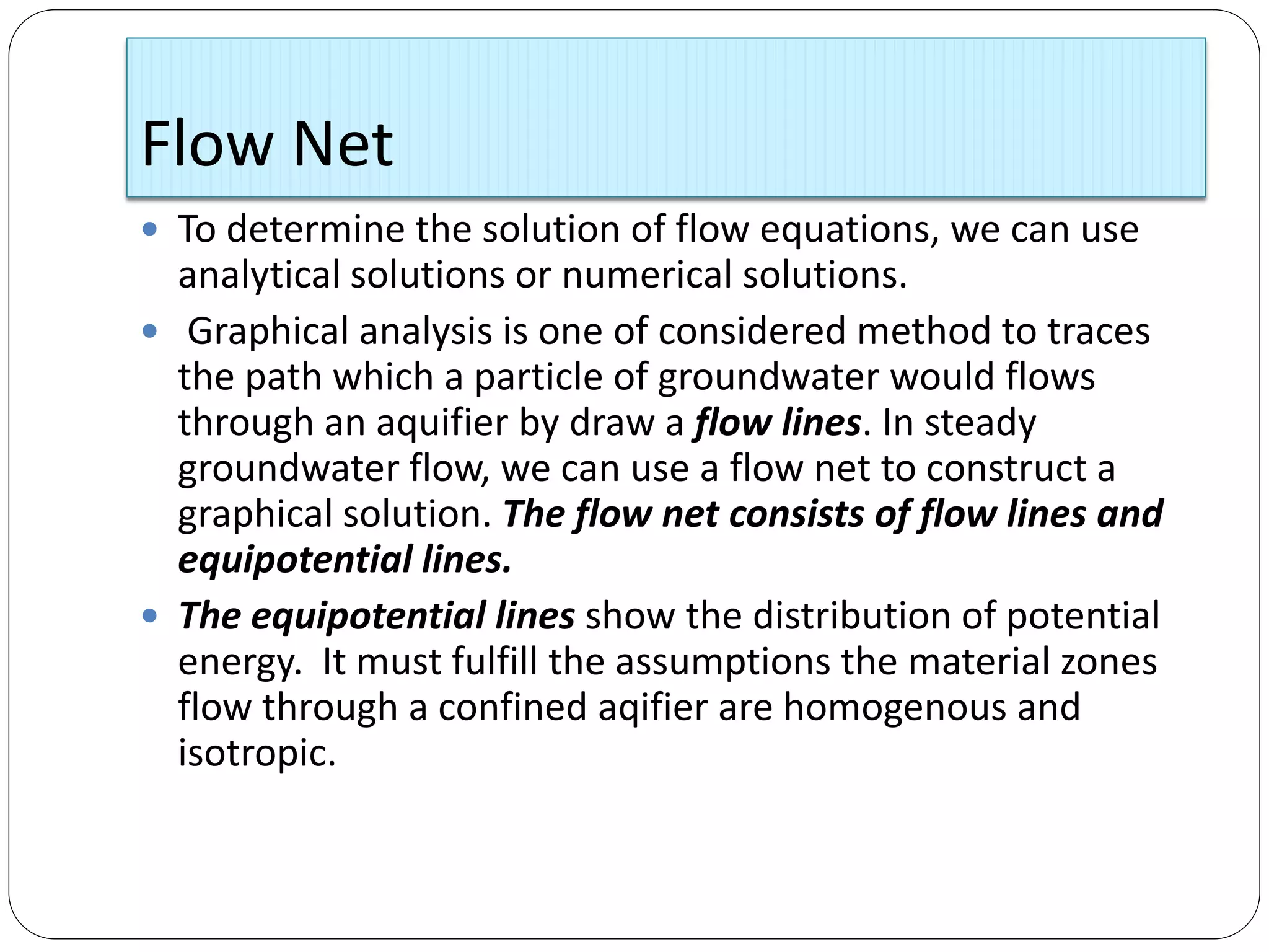 Principles of groundwater flow | PDF