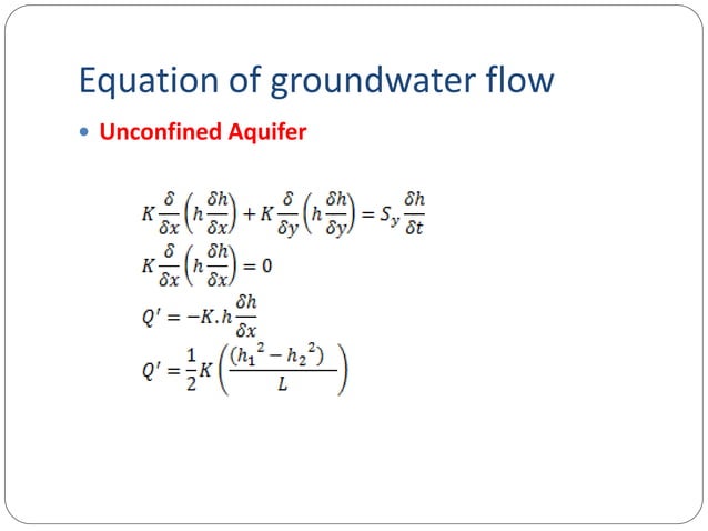 Principles of groundwater flow | PDF
