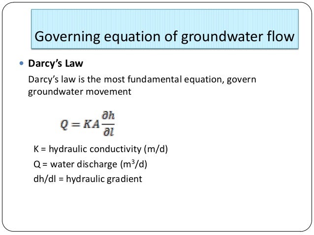 Principles of groundwater flow
