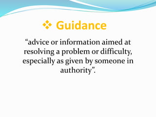 Principles of guidance appraisal | PPTX