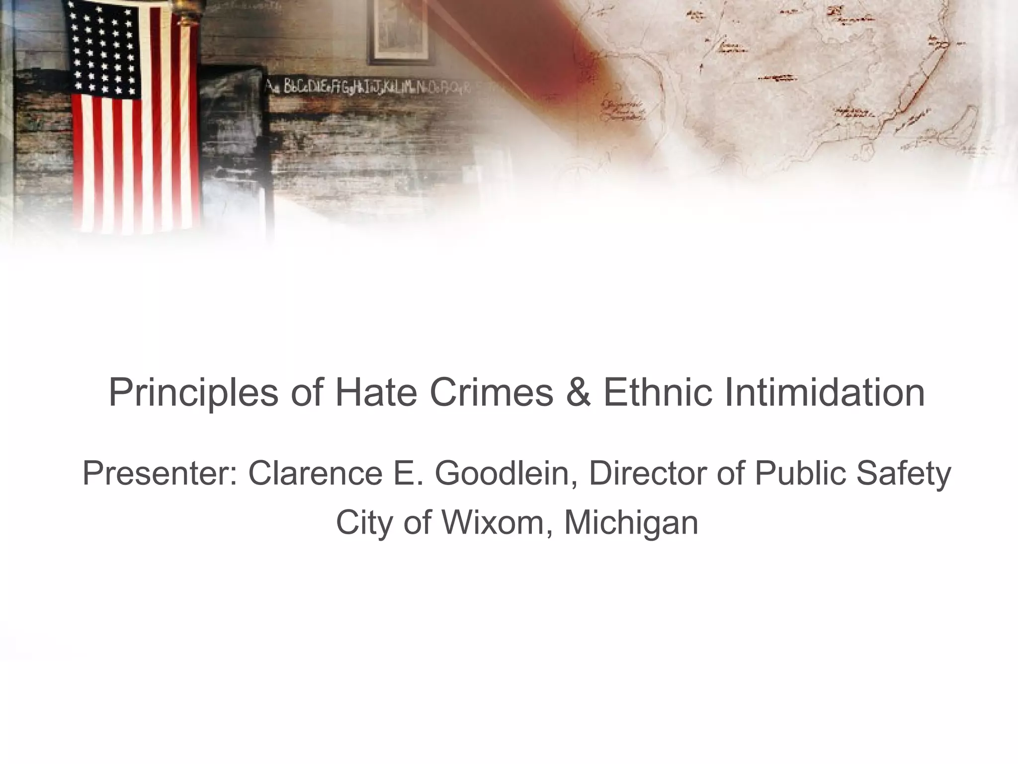 Principles of Hate Crimes | PPT