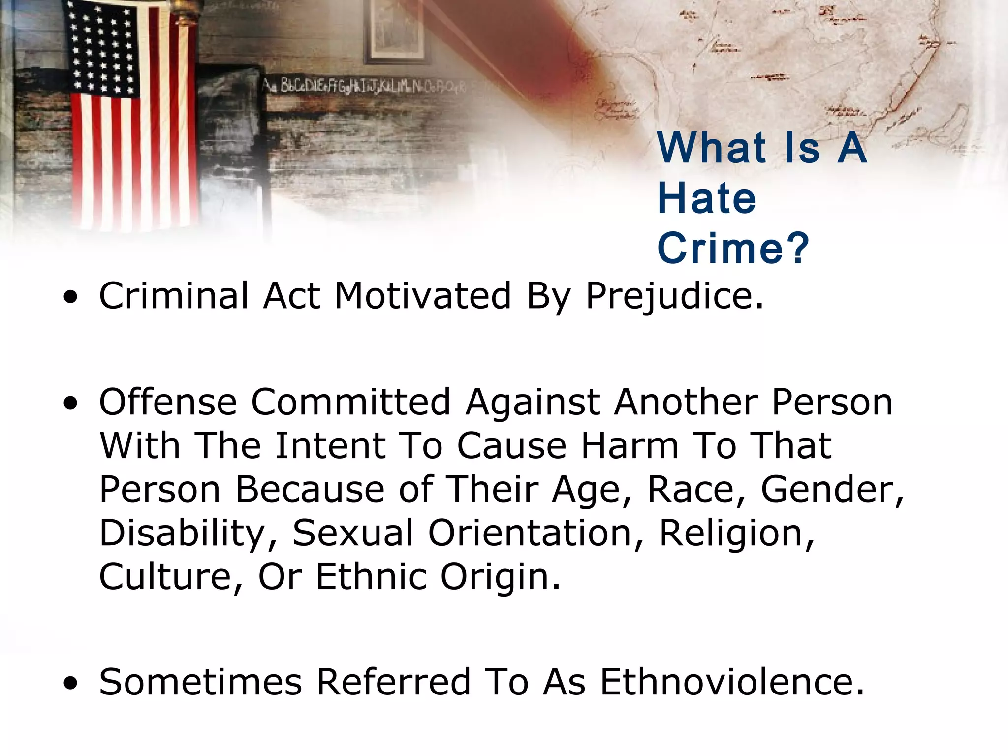 Principles of Hate Crimes | PPT