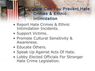 Principles of Hate Crimes | PPT