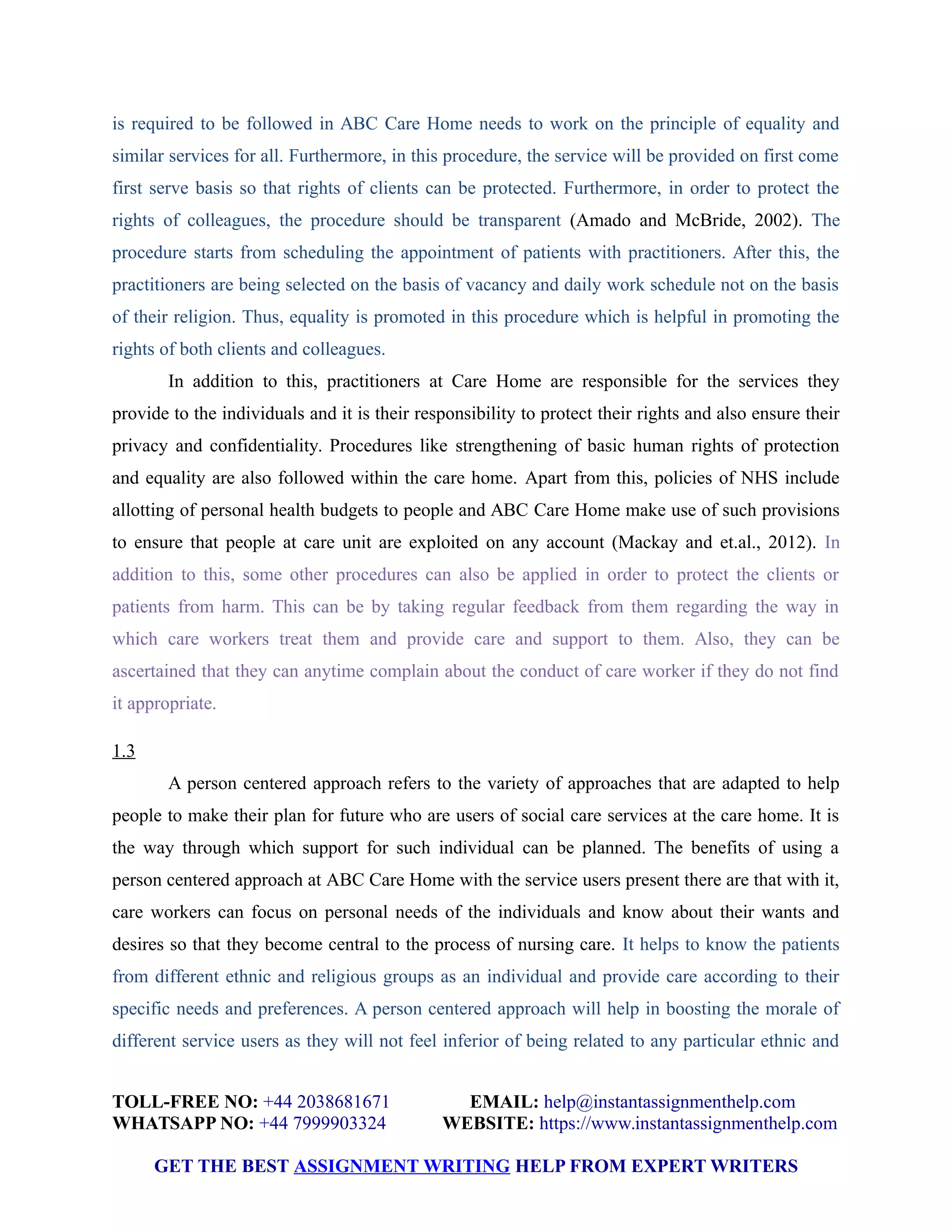 Principles of Health and Social Care Sample Assignment | PDF