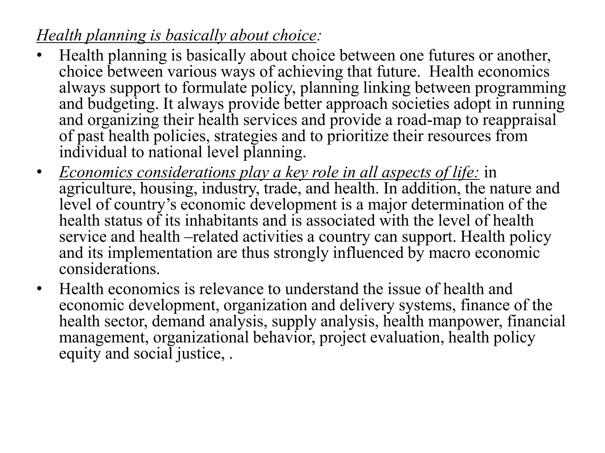 Principles of health economics | PPTX