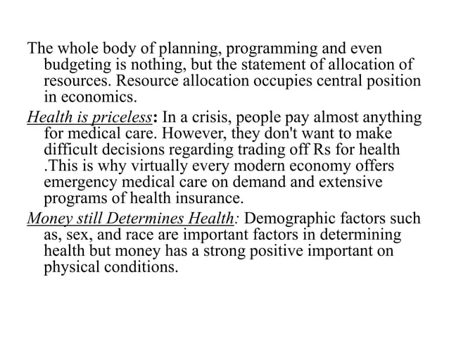 Principles of health economics | PPTX