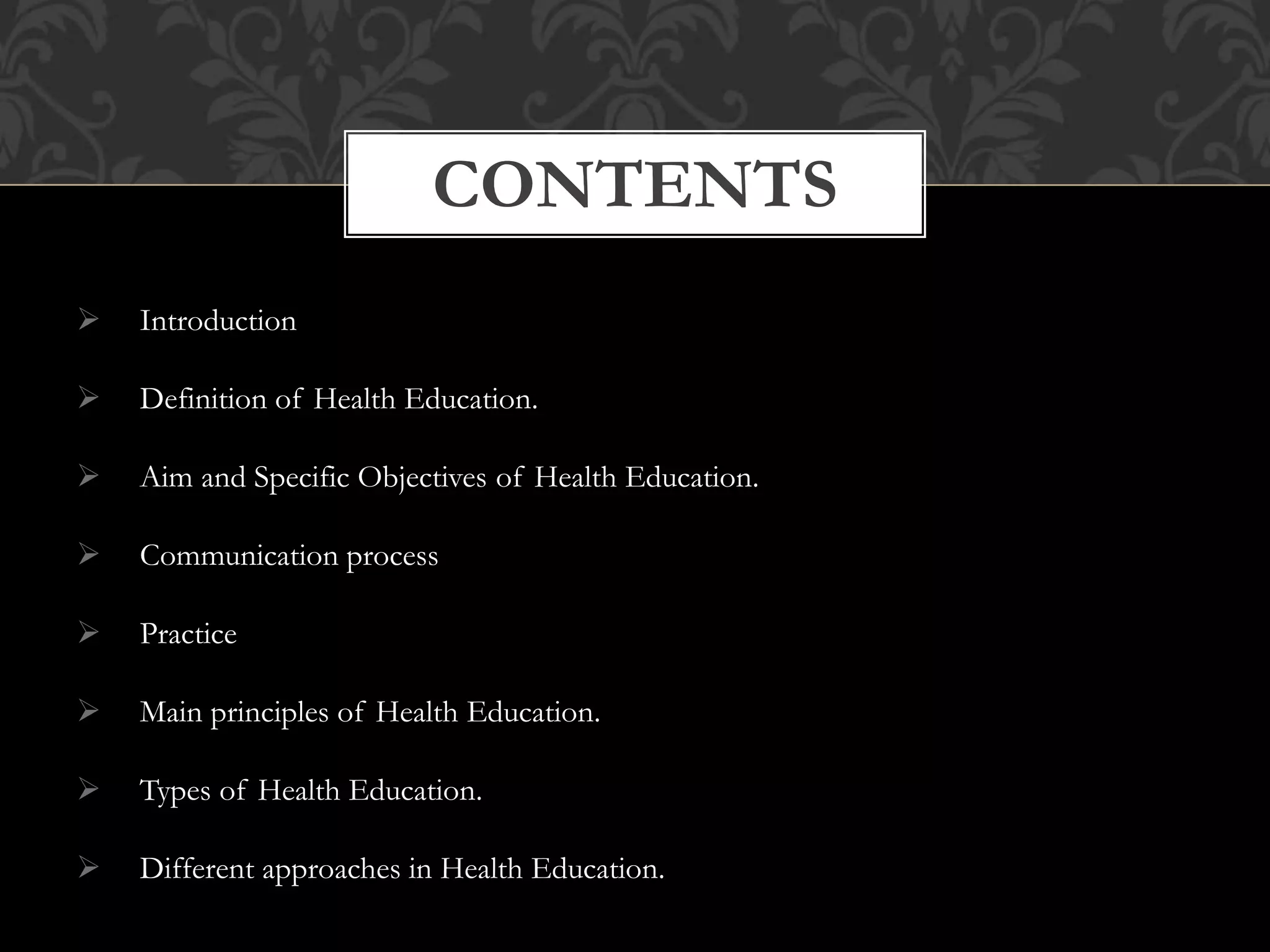 Principles of health education | PPTX