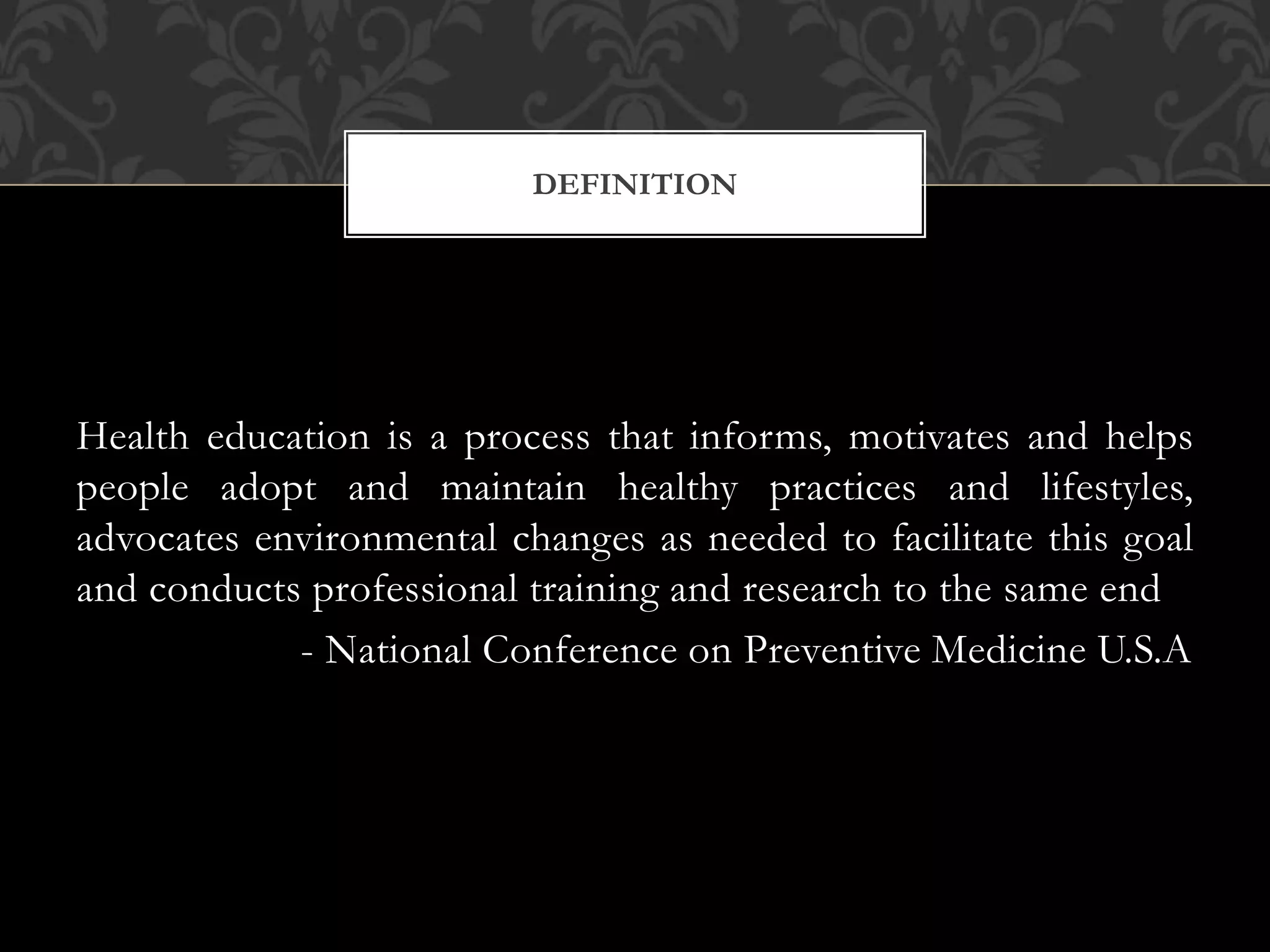 Principles of health education | PPTX