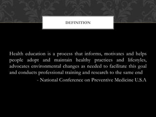 Principles of health education | PPTX