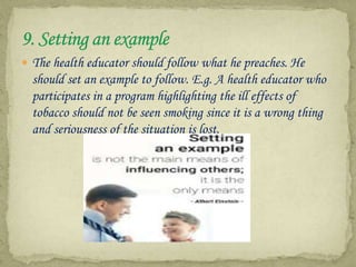 Principles of health education | PPTX