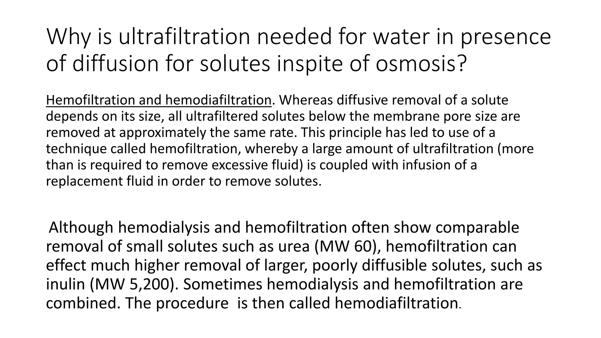 Principles of hemodialysis | PPTX