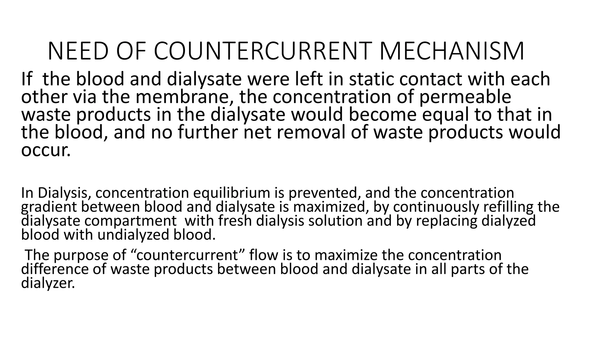 Principles of hemodialysis | PPTX