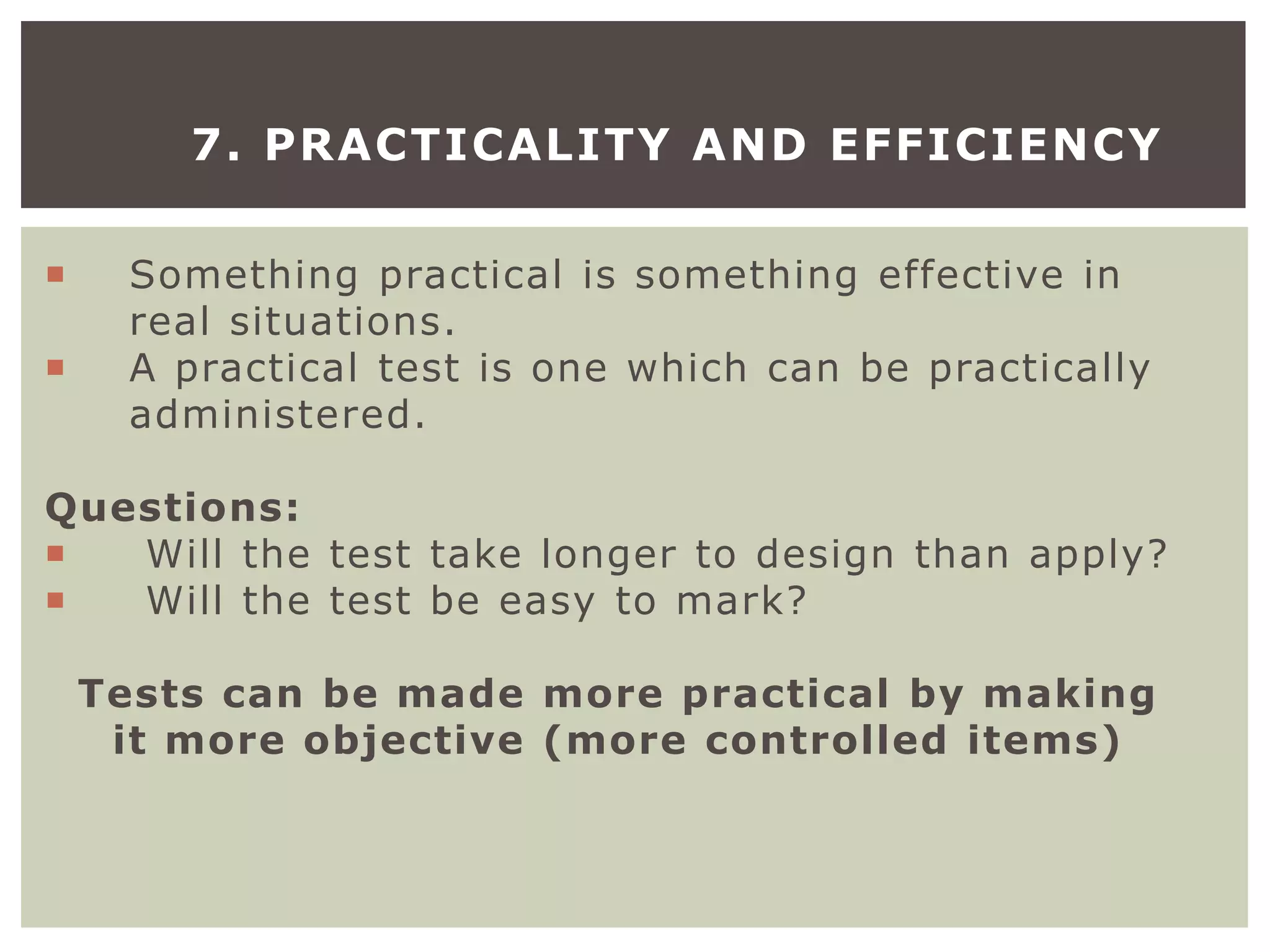 Principles of high quality assessment | PDF | Standardized Testing ...