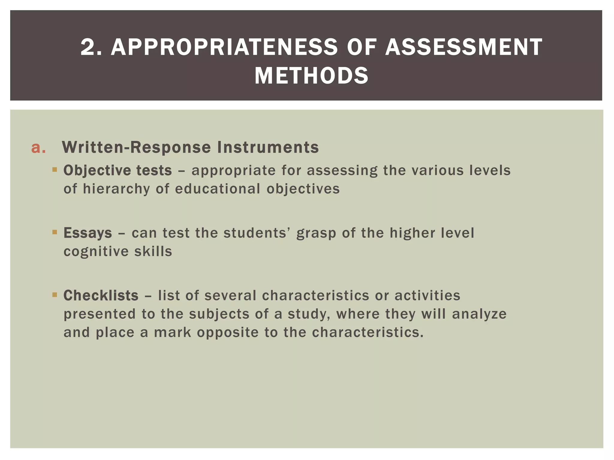 Principles of high quality assessment | PDF | Standardized Testing ...