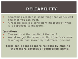 Principles of high quality assessment | PDF