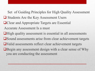 Principles of high quality assessment | PPT