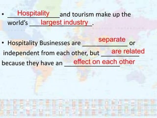 Principles of hospitality chapter 2 | PPTX