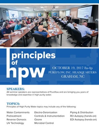 Principles of HPW at Pureflow | PDF