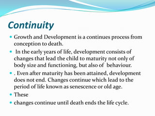 Principles of human growth and development | PPTX