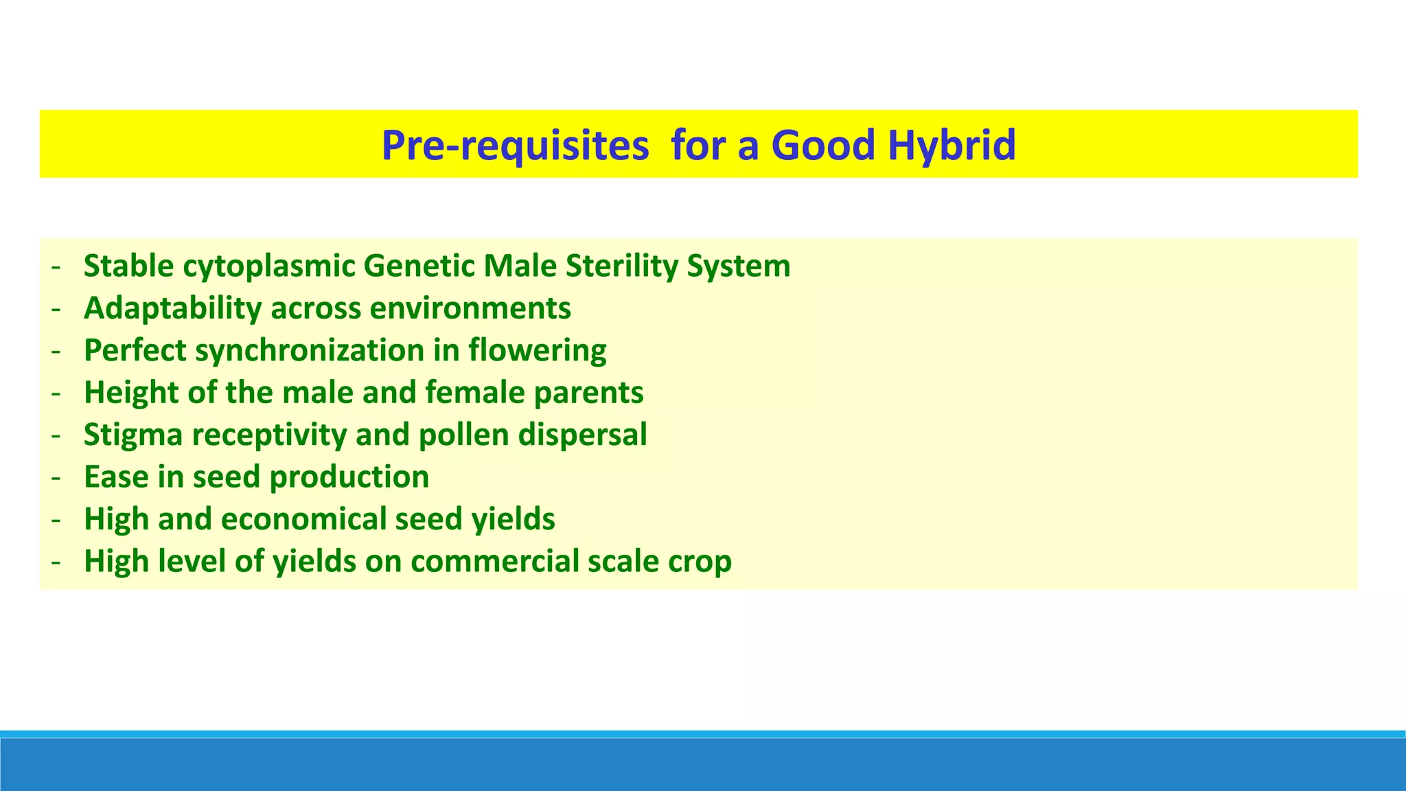 Principles of hybrid seed production | PPTX
