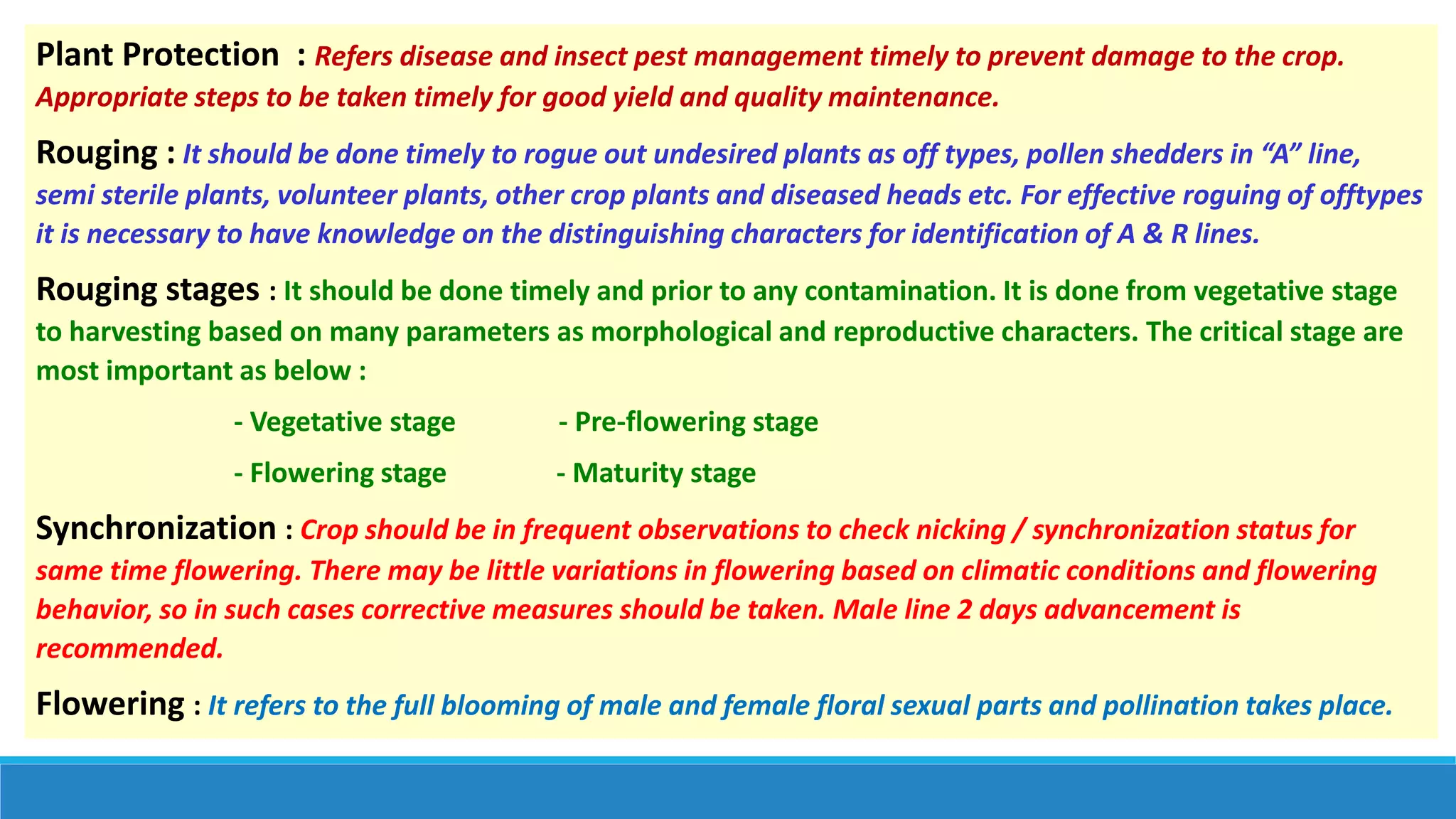 Principles of hybrid seed production | PPTX